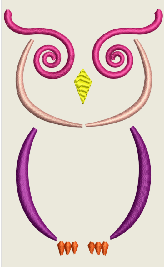 AGD 2954 Swirly Owl Monogram Frame | Amazin Grace Designs